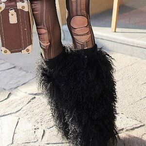 Aifos | Shoes | Rare 7s Vintage Aifos Italia Fluffy Yeti Mongolian Lamb ...